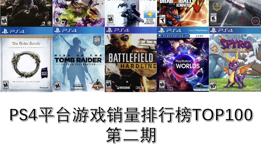 PS4平台游戏销量排行榜TOP100 第二期