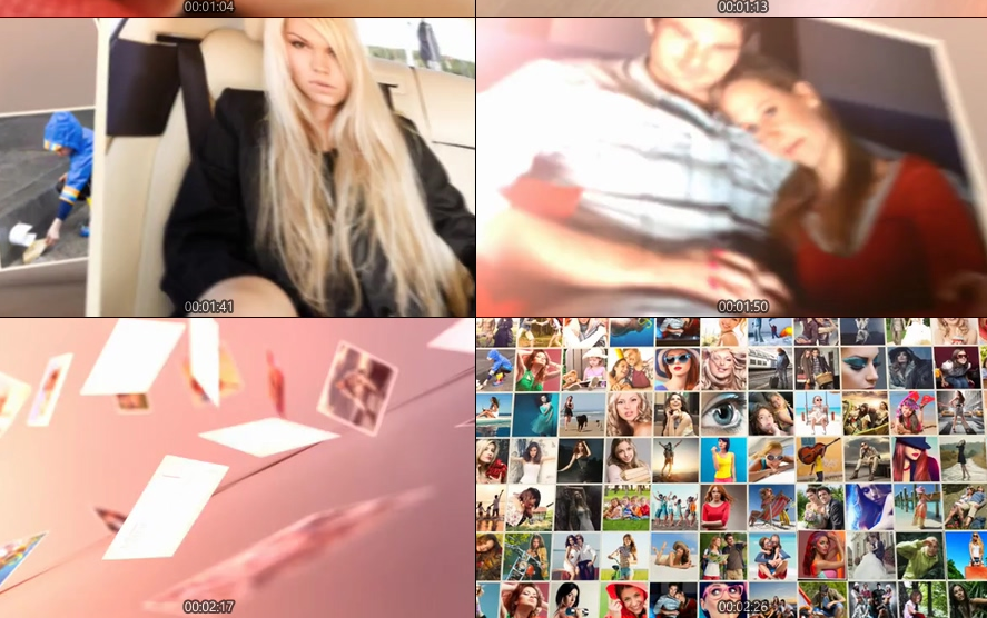 15552-随风飘动的桌面照片AE模板