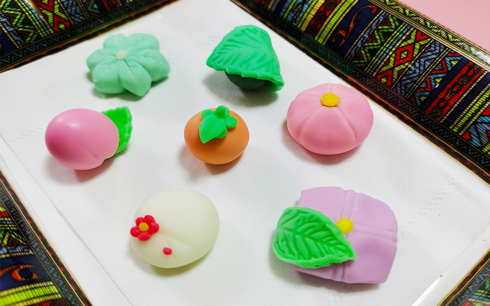 【手作|树脂黏土】用一根牙签做和果子(还有三角尺和花模子)