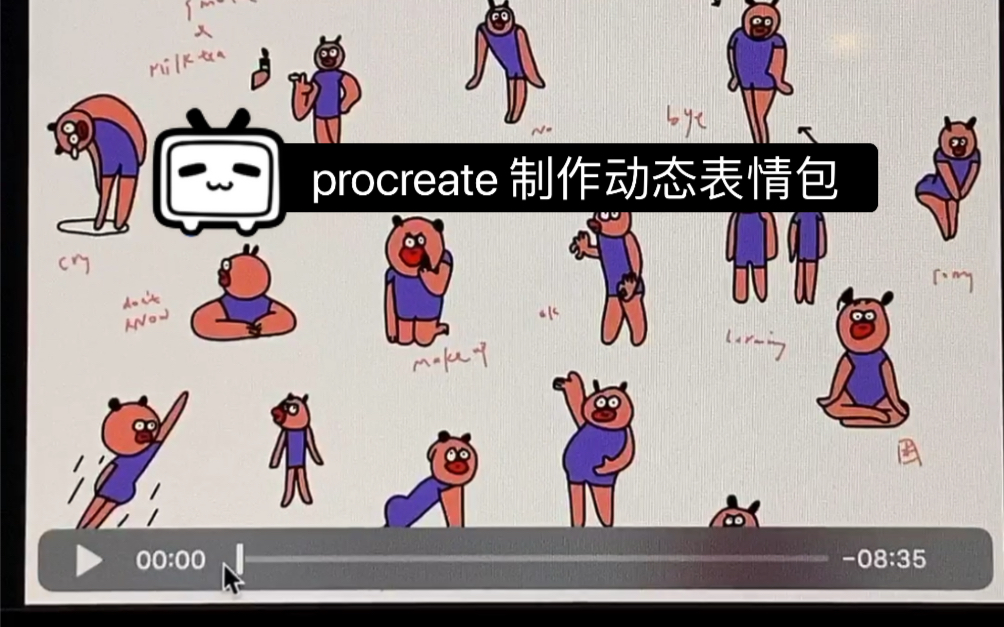 procreate制作动态表情包-过程