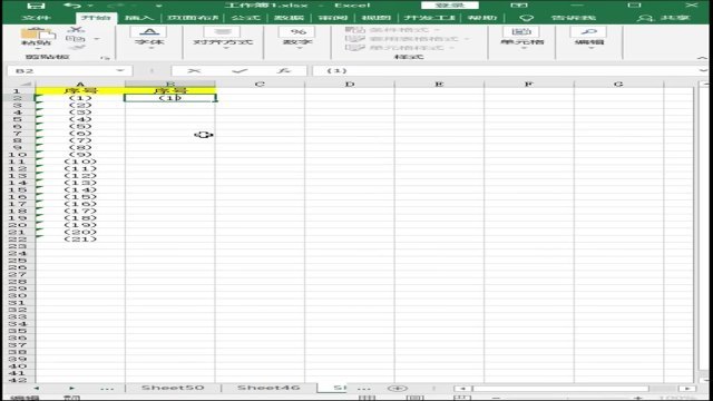 Excel带括号的序列号