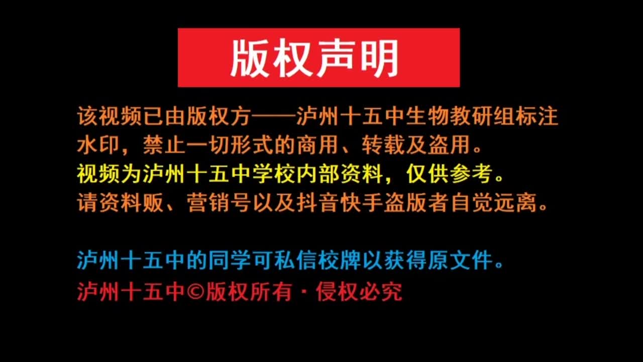 初中生物实验操作考试视频(2019)6个(泸州十五中生物教研组)