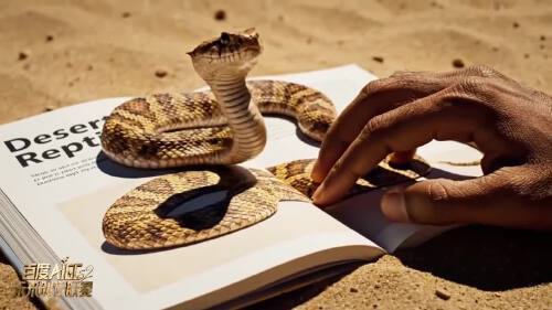 教科书惊现3D魔法!合上瞬间平面变立体爬行动物