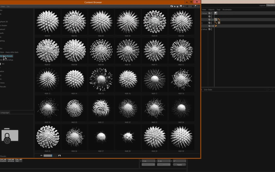 30种C4D头发预设的使用说明 HLB Pack -- FREE -- 30 Hair Presets ...