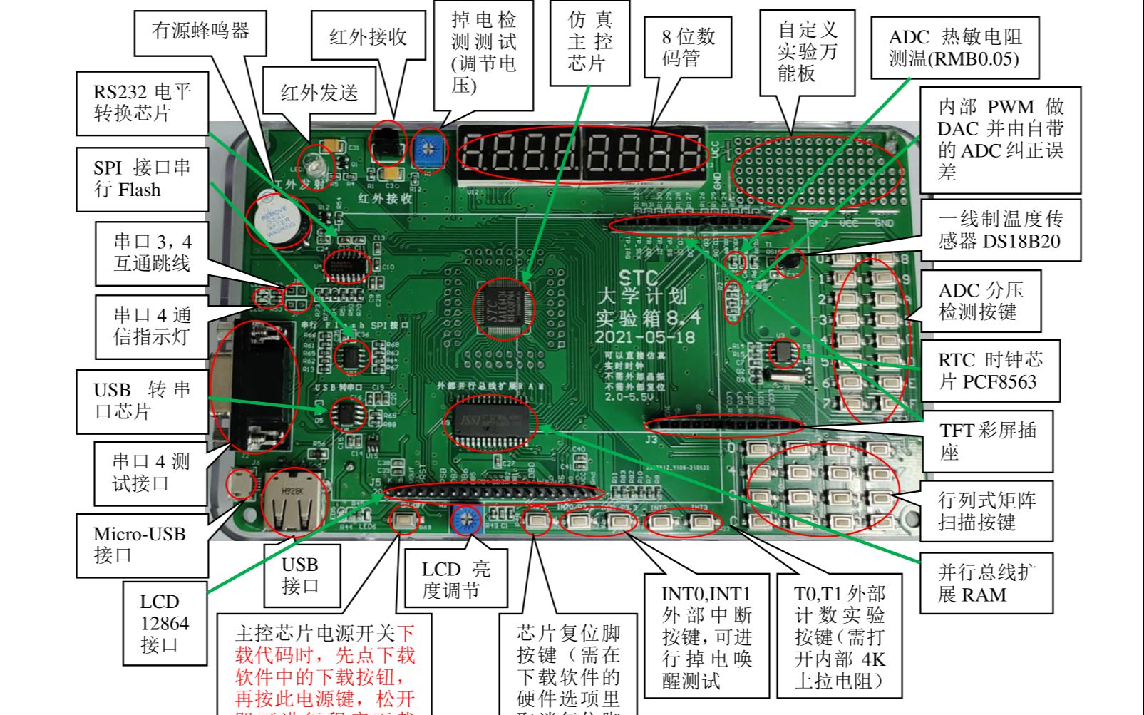 【15P】用立创EDA绘制STC8单片机实验箱开发板,原理图部分