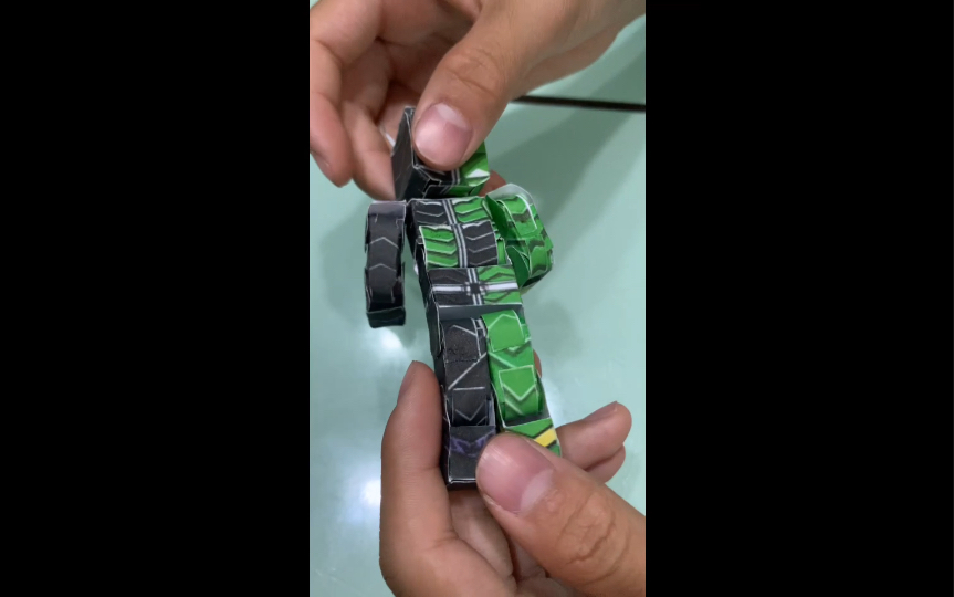 可动我的世界版本假面骑士纸模型展示