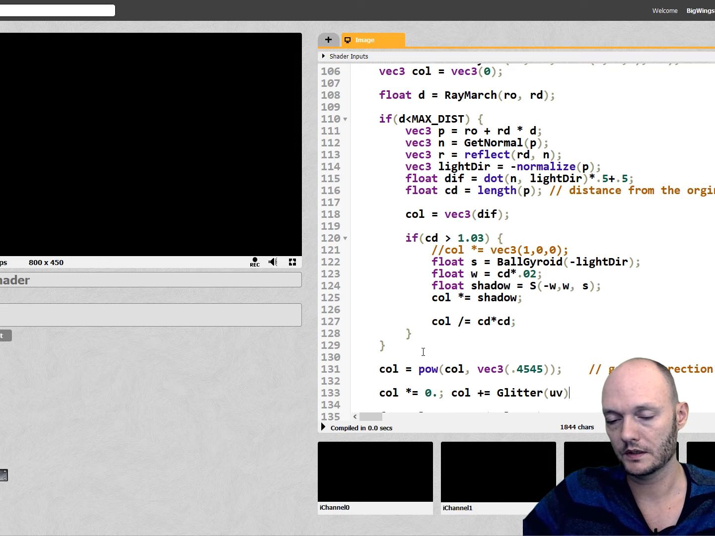 Shadertoy教程 - Live Coding an Alien Orb - Glitters & Blinding Light【...