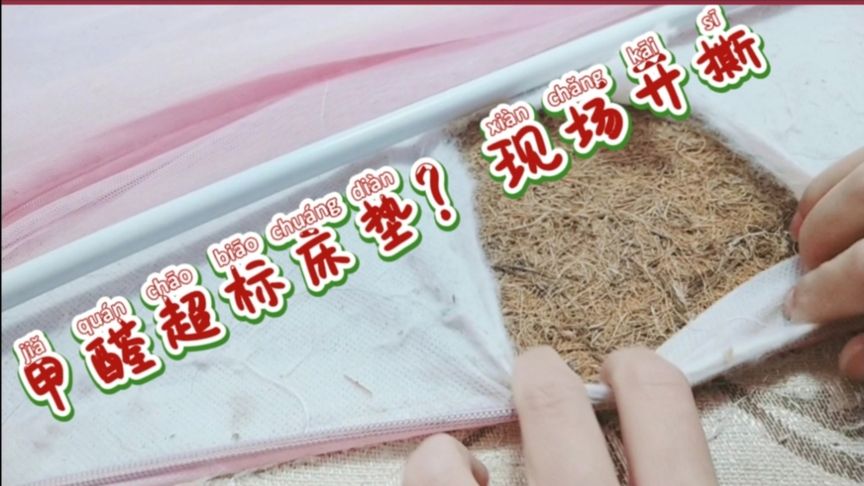 网传胶粘椰棕床垫致癌,亲自拆开果然中招了
