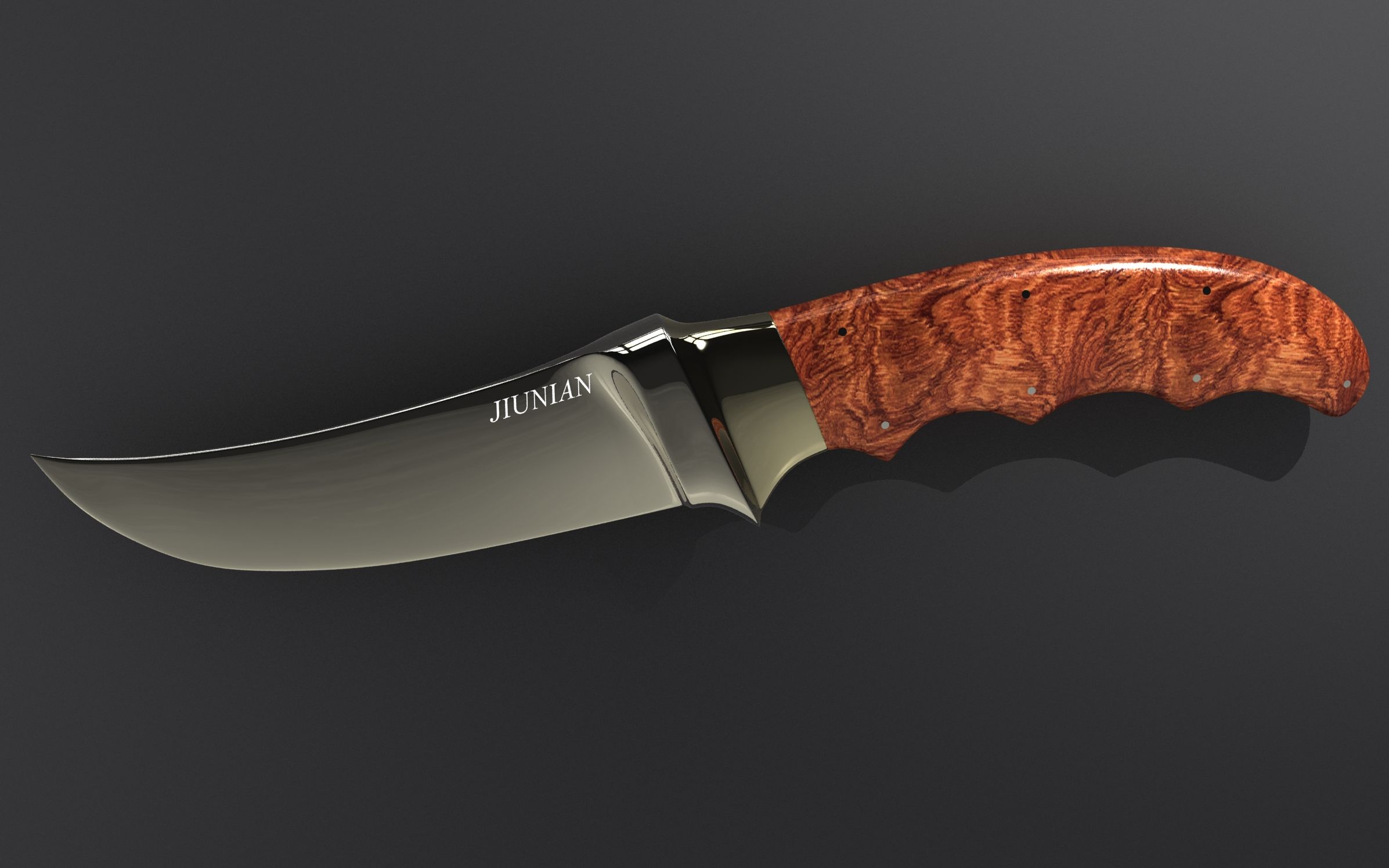 3DMAX匕首刀剑具建模渲染教程