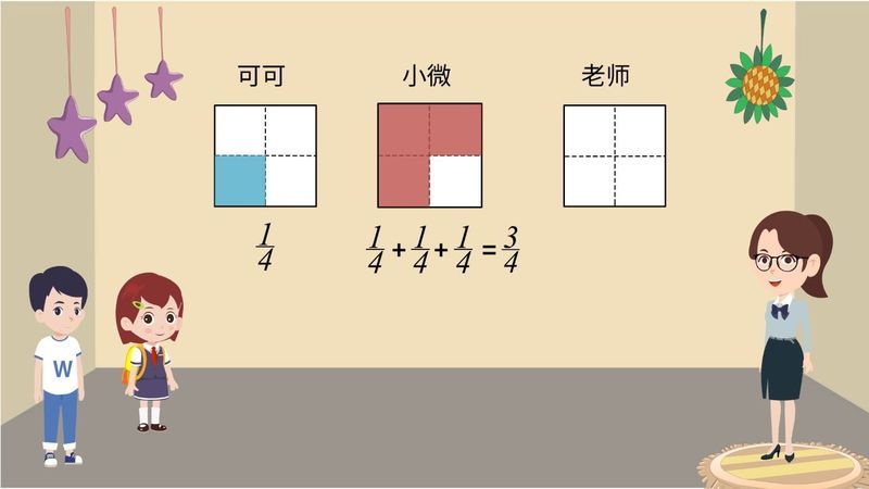 三年级数学同步课《分数的简单计算1》