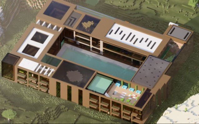 我的世界地图预告-巨型木质私人豪宅别墅