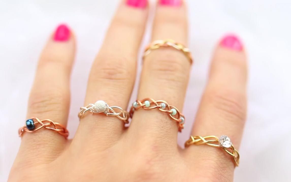 5个DIY戒指 可调节无需工具! DIY简易戒指