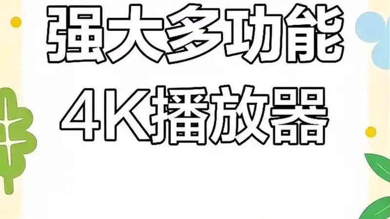 超高清4K视频播放器,功能全面支持投屏与插件扩展