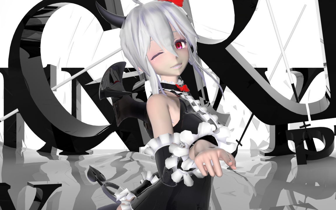 【C4D渲染测试/小恶魔haku】What is Love?(其结果没有物理引擎)