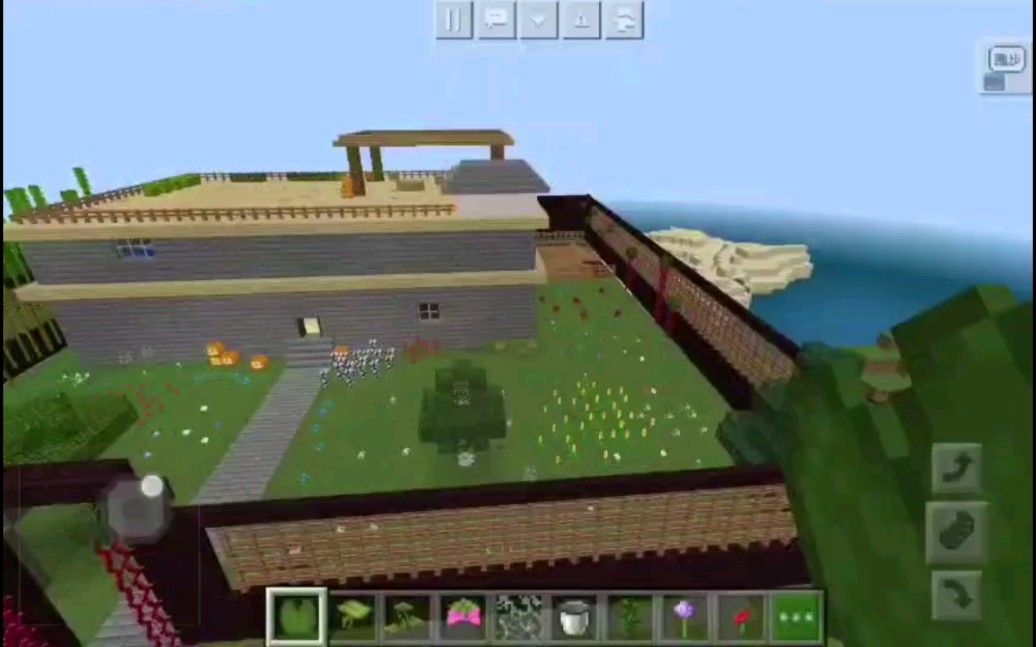 第一次在我的世界造房子,分享一下——创造模式,剪辑痕迹重