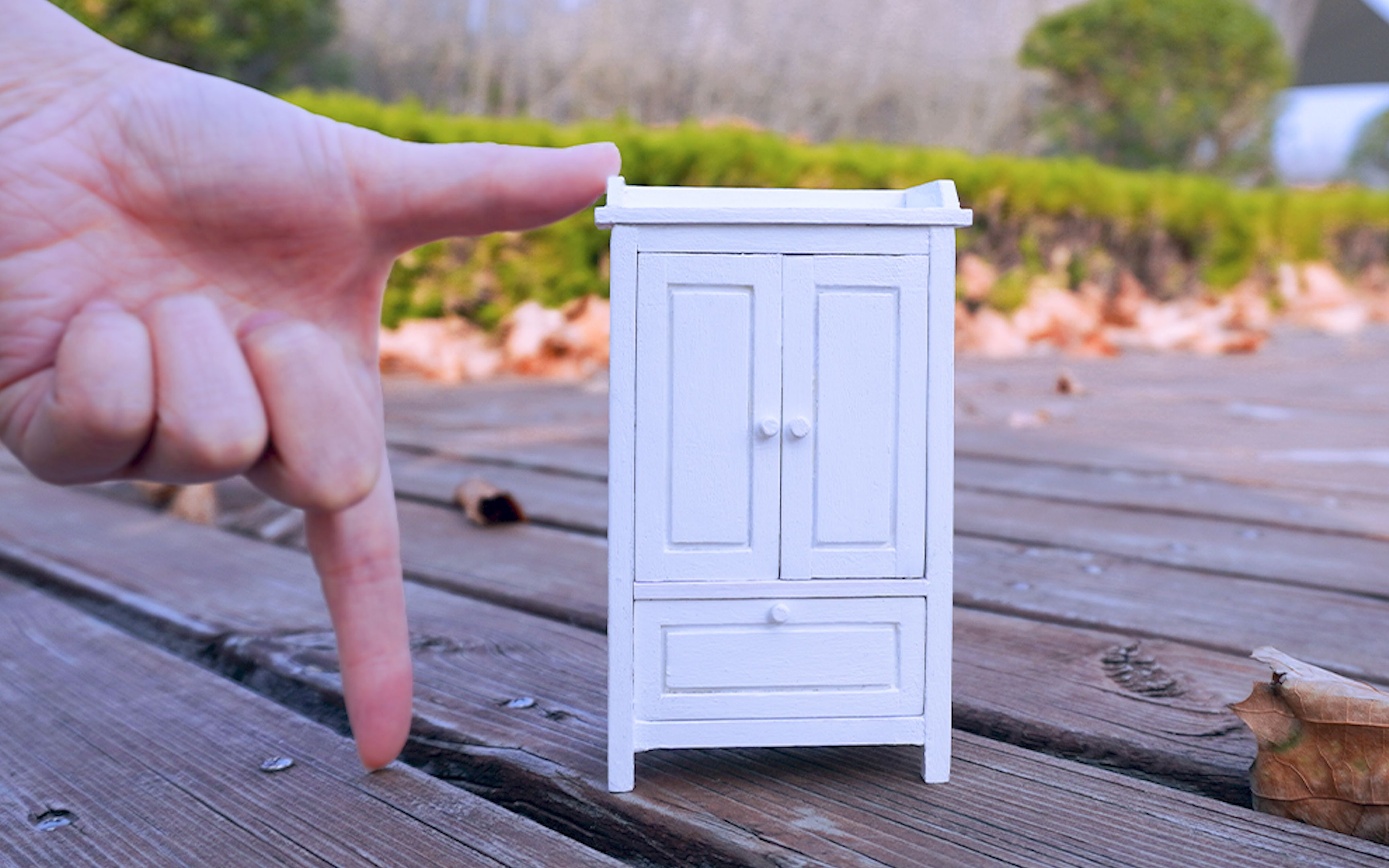 【微缩家具】DIY儿童柜模型,制作过程超解压,娃娃屋必备