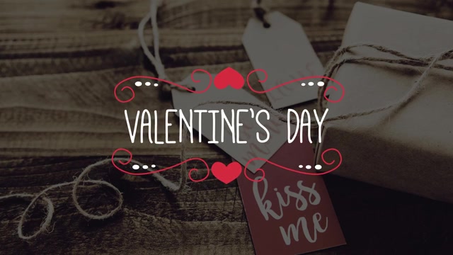 12款浪漫情人节婚礼主题的文字标签版式设计集AE模板