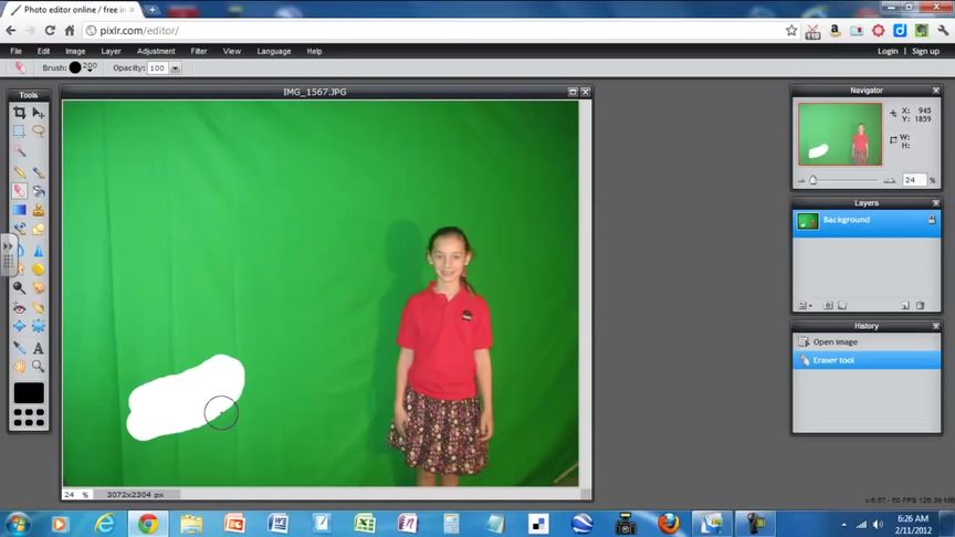 Pixlr 移除图像背景