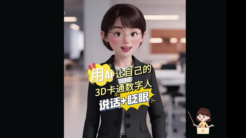用 Ai 让自己的 3D 卡通数字人说话眨眼动起来～ #教师 #老师