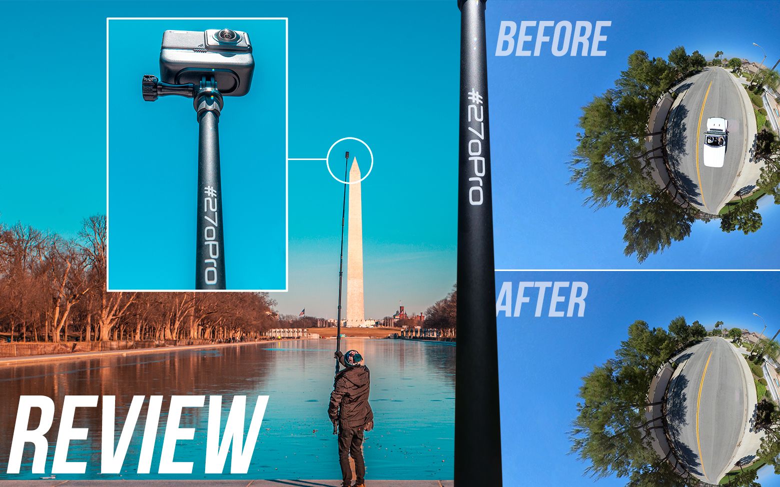 最长的自拍杆: Insta360 ONE R 和 GoPro MAX - #270Pro Backpack S ...