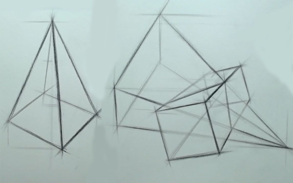【素描新手联盟】超级详细的素描几何体石膏结构讲解01