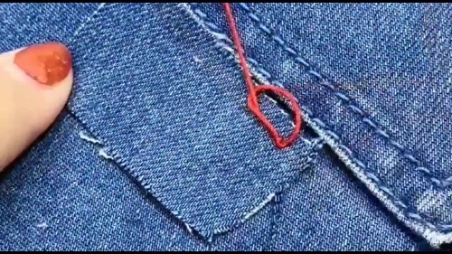 牛仔裤破洞教你一招,超级另类的补洞方法