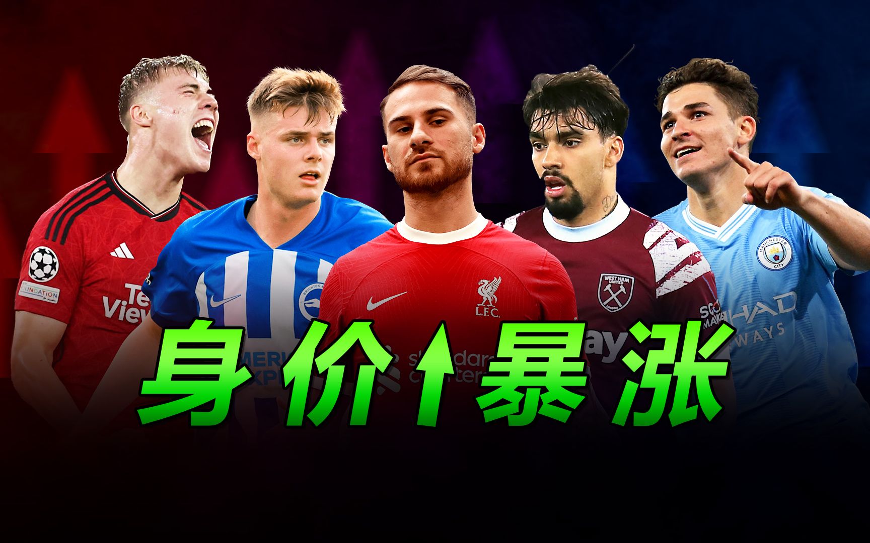 足球TOP:德转更新!英超身价暴涨的十位球员!