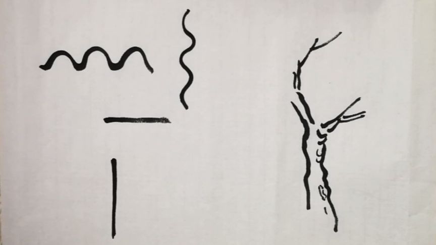 1.1.2.1中锋,基本运笔技法,用笔技法,基础入门,国画快速入门