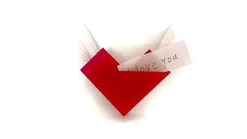 简单好看的爱心信封折纸教程写情书送给爱人吧