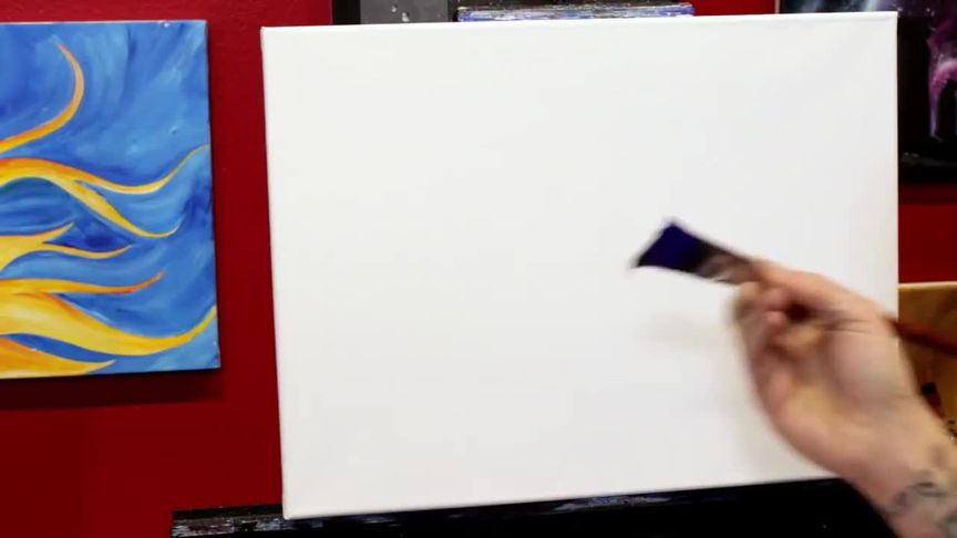 用画笔画出一个在浩瀚宇宙中的地球