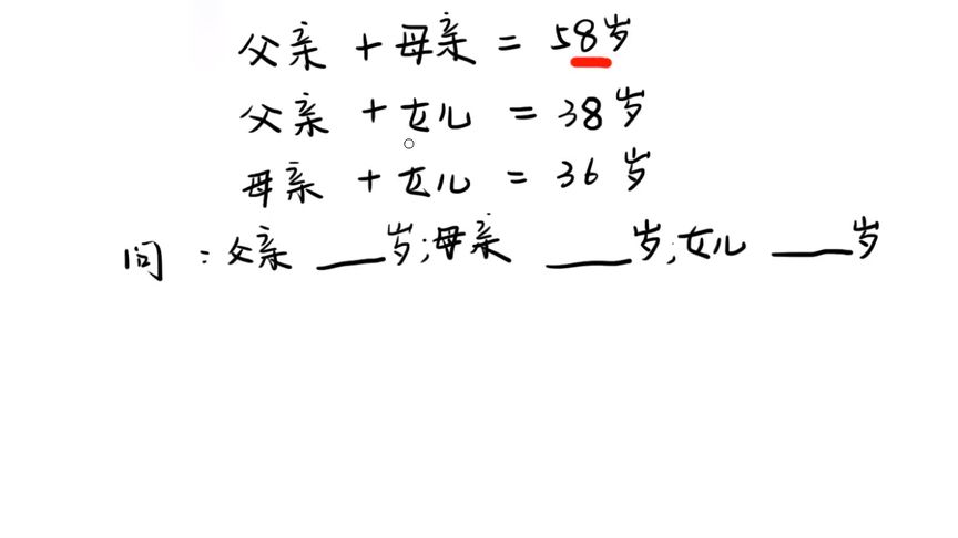 小学数学之计算父母年龄问题