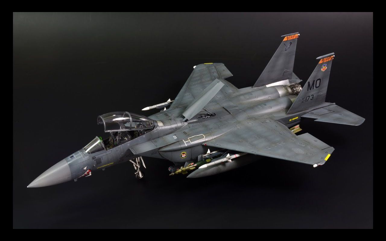 1比72比例F-15E战鹰飞机模型制作教程