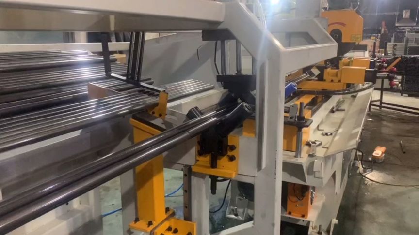 数控钢管下料机视频,全自动切管生产线切管,方管圆管铁管水锯机