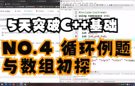 【5天突破C++基础】NO.4 循环结构例题与数组初探
