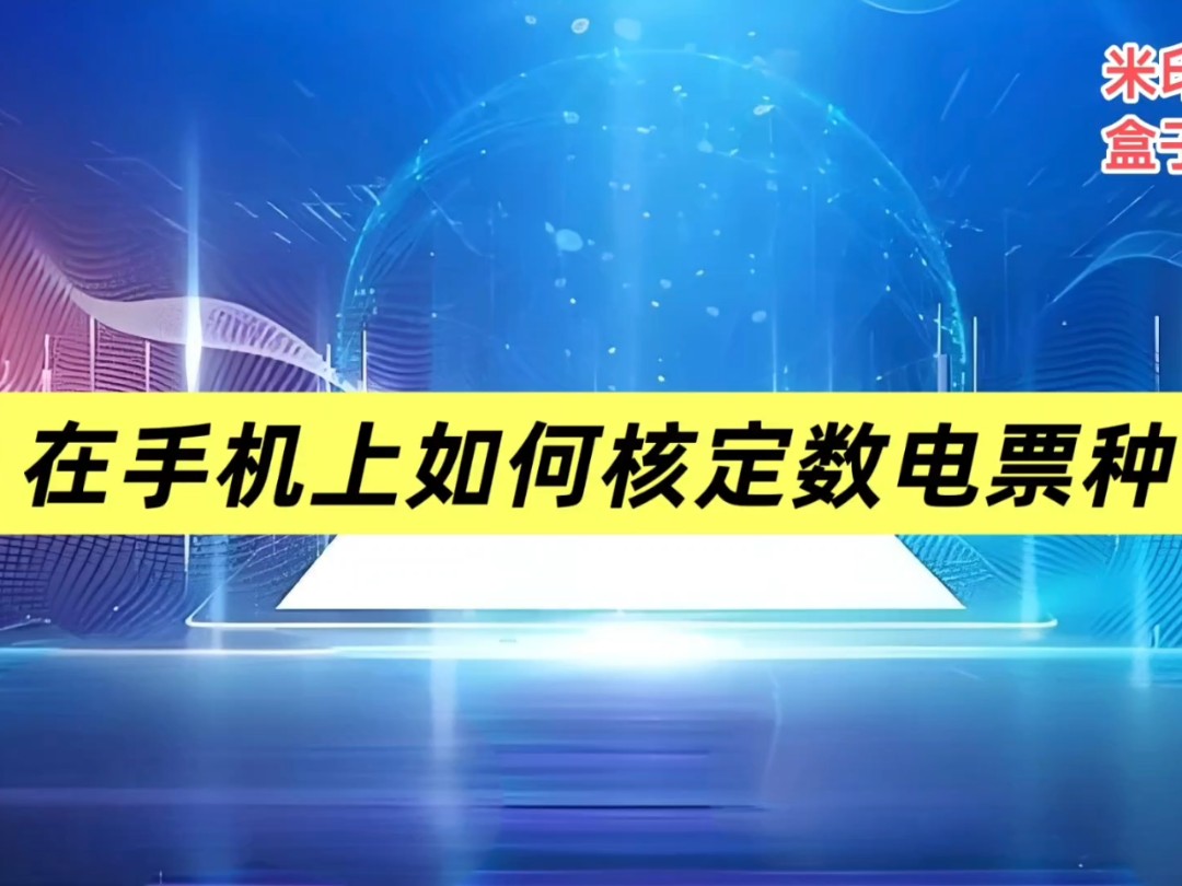手机上如何核定数电票种