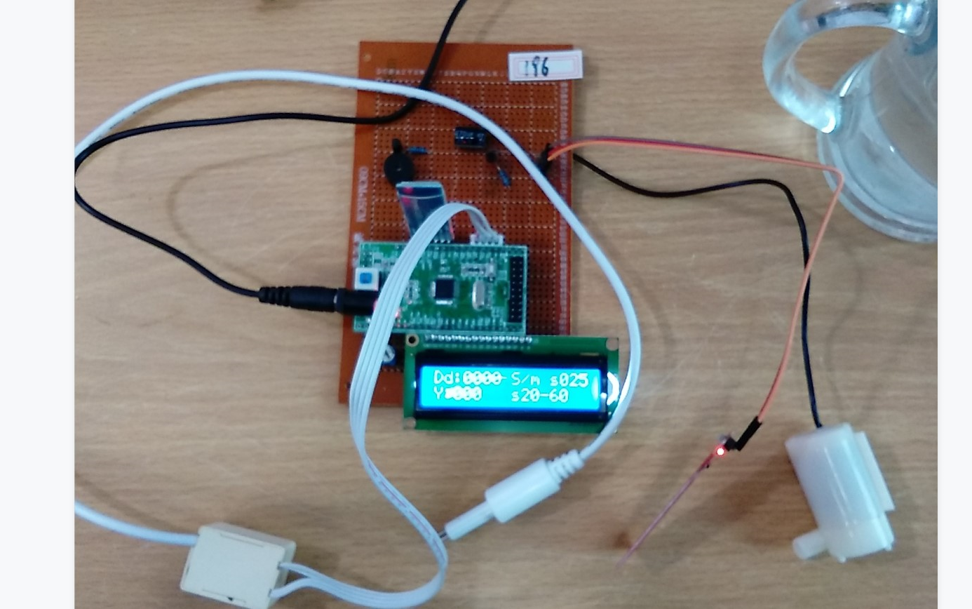 基于STM32单片机的水位检测系统设计-水深水位液位-LCD1602-水泵-...