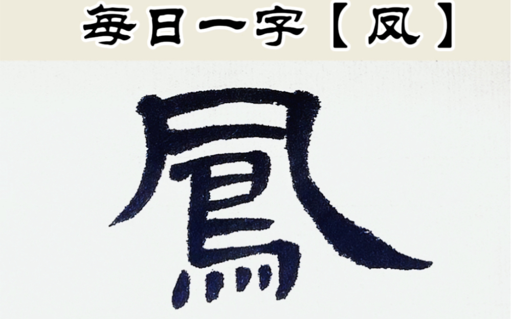 隶书曹全碑每日一字【凤】