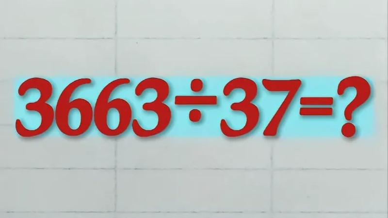 小学数学简算技巧:3663÷37,怎样巧算教你看出答案