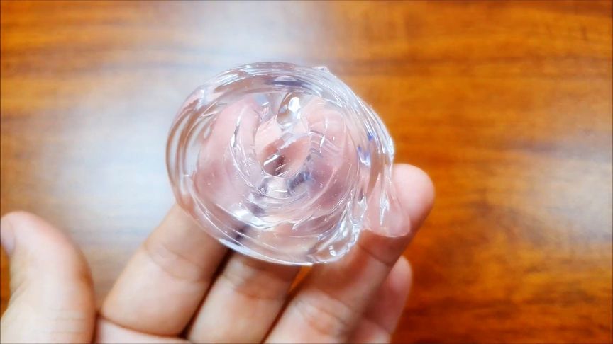 无硼砂无胶水,用洗洁精和小苏打制作透明液态玻璃泥史莱姆