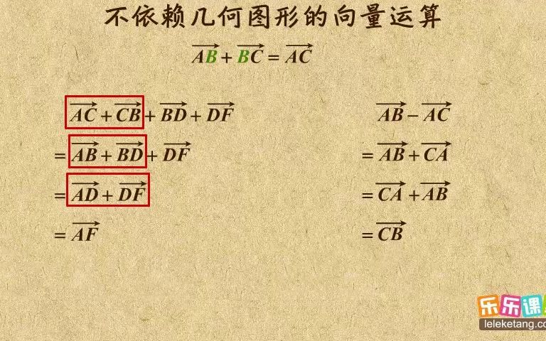 《5》不依赖几何图形的向量运算