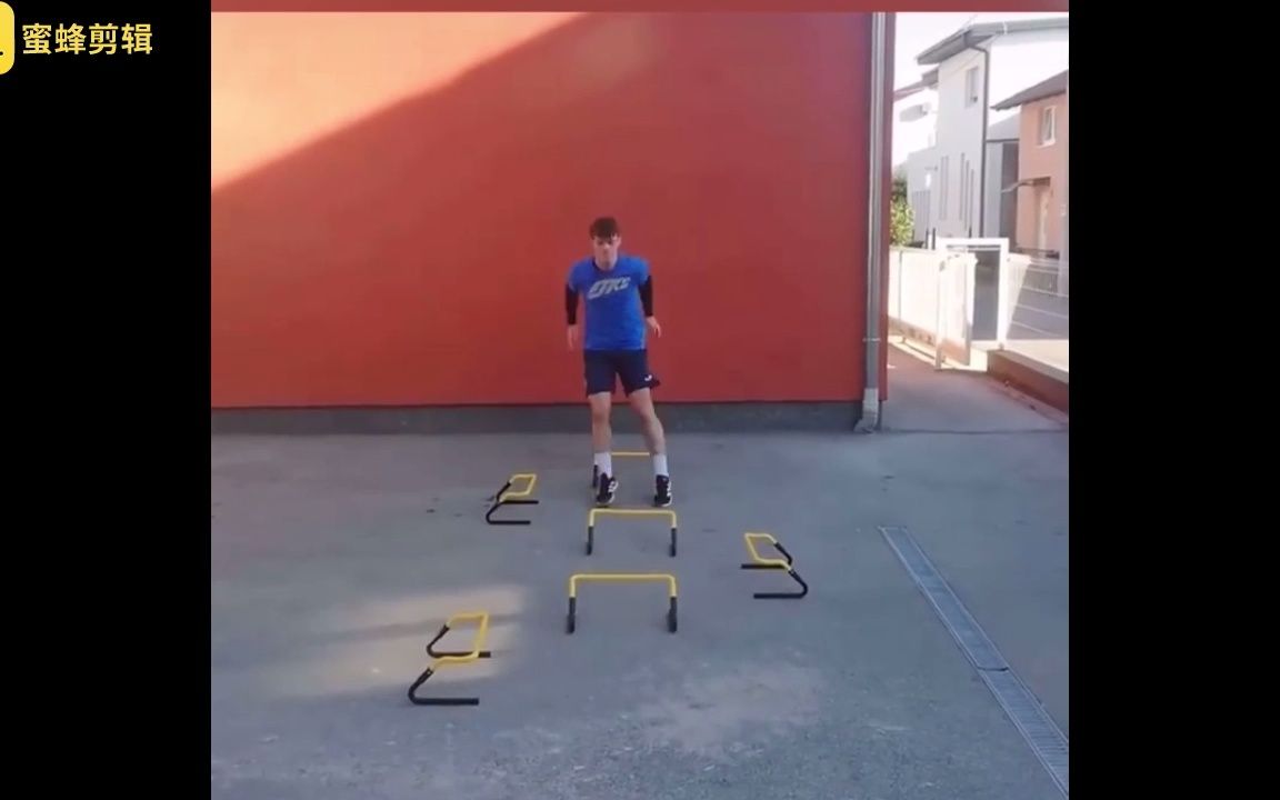体能训练之小跨栏架移动及跳跃练习