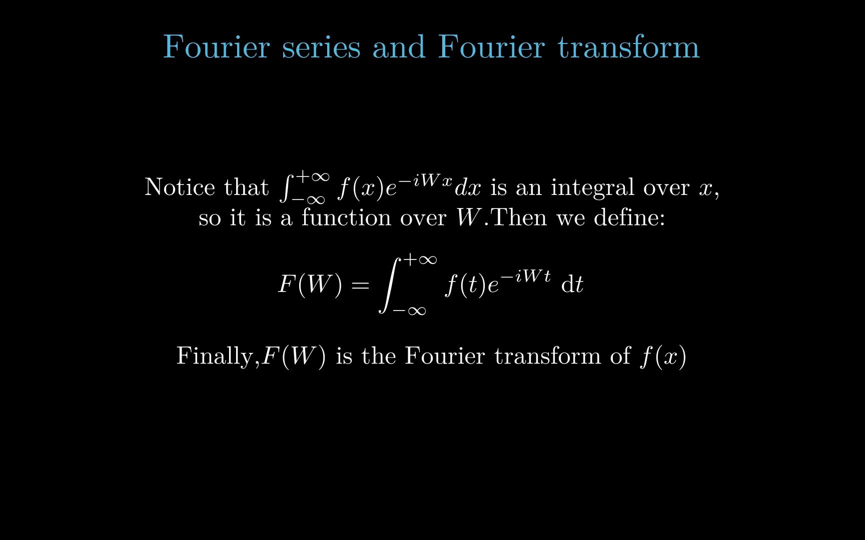 【Manim】傅里叶级数与傅里叶变换