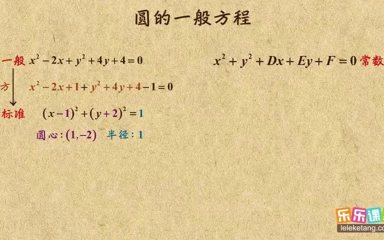 《2》圆的一般方程