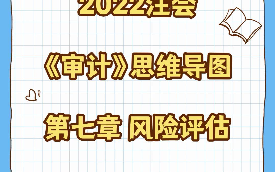 2022年《注会●审计》通关秘籍 第七章 风险评估 思维导图