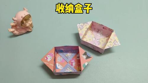 用正方形纸,折个实用的收纳盒子吧,折法简单易学