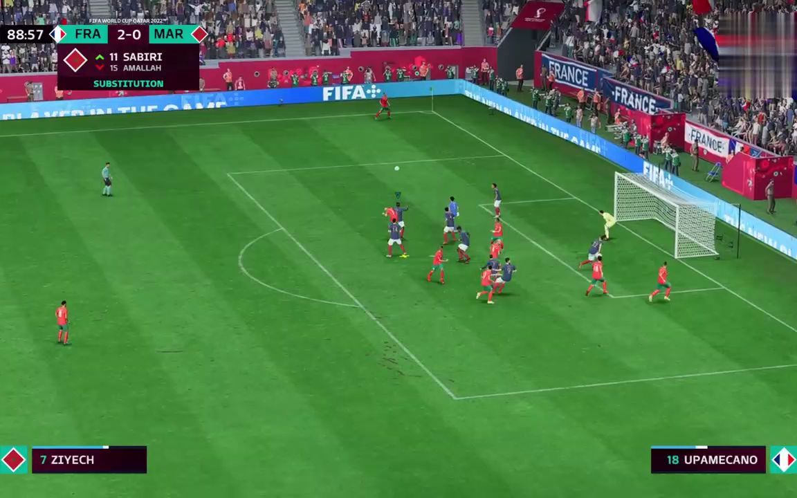 法国 vs 摩洛哥 2-0 进球集锦 - FIFA 世界杯 2022 3