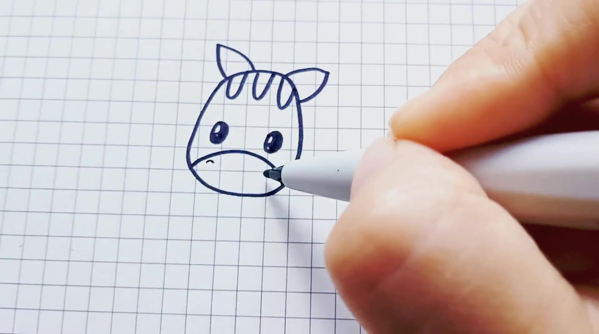 简单又可爱的小斑马简笔画