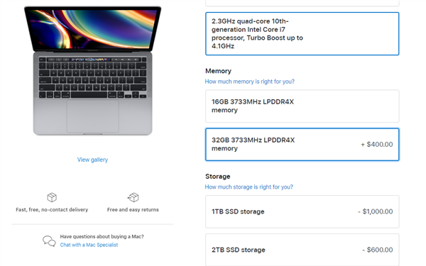 ...不会7月到来配合暑期开学优惠?苹果发布2020新款Macbook Pro 13 ,...