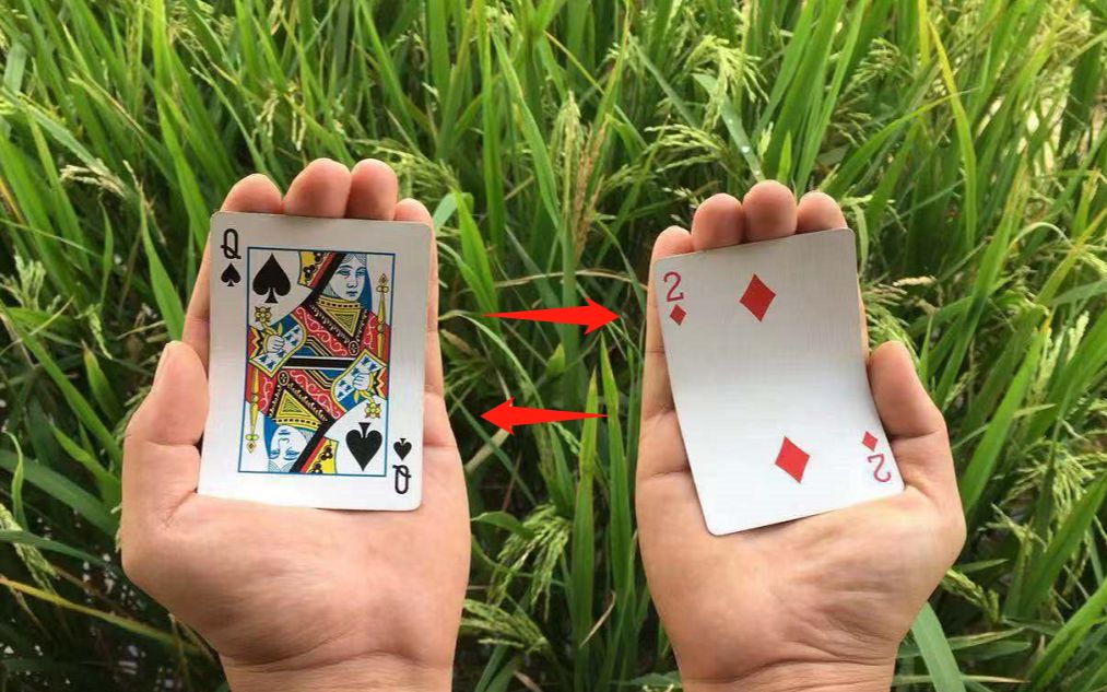 神奇的纸牌魔术:扑克牌在手上瞬间交换!特简单,学会后骗朋友玩