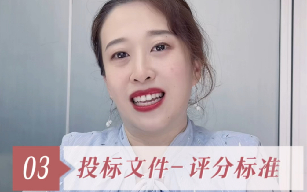 投标文件的评分标准包括哪几项呢?